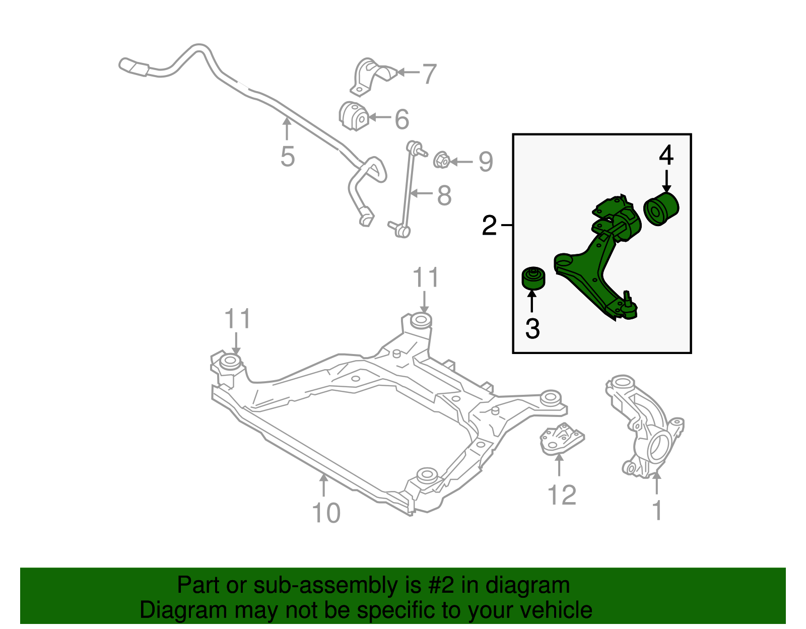 2011-2018 Volvo Lower Control Arm 31317663 | OEM Parts Online