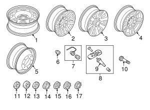 2017-2020 Ford Wheel HC3Z-1007-M | QuirkParts