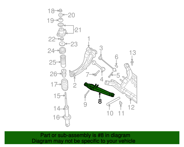 2007-2012 Mopar Lower Control Arm 5105272ae | TascaParts.com