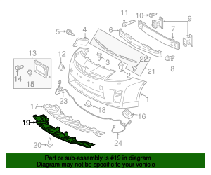 2010-2015 Toyota Spoiler 76851-47030 | Toyota Parts Center