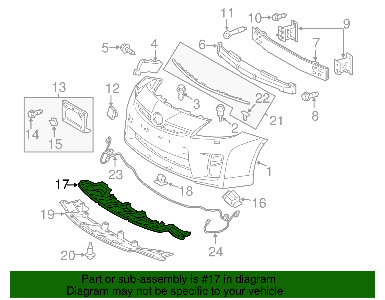 52618-47050 - Lower Shield 2012-2015 Toyota | Longo Toyota Parts