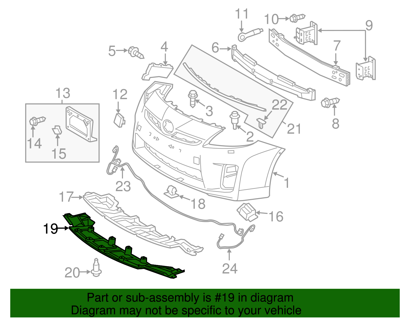 2010-2015 Toyota Spoiler 76851-47030 | OEM Parts Online