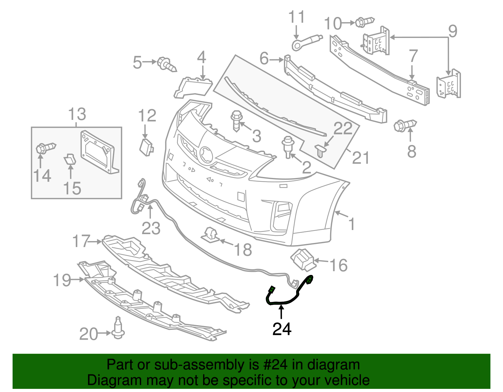 2010-2011 Toyota Prius Wire Harness Holder 82666-47380 | Toyota Parts ...