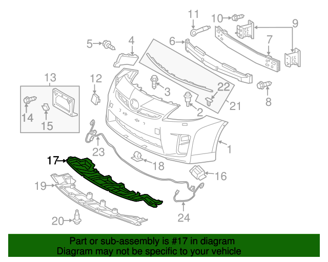 52618-47010 - Lower Shield - 2010-2011 Toyota Prius | OEM Genuine ...