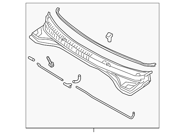 2018-2022 Hyundai Accent Cowl Grille 86150-J0000 | OEM Parts Online