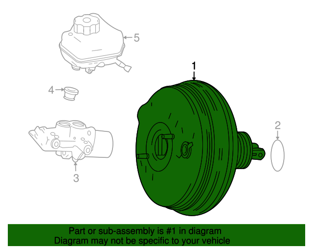 005-430-80-30-28 - Power Brake Booster 2003-2011 Mercedes-Benz ...