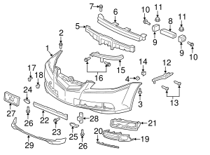 2007-2008 Acura TL Mesh, R Front Bumper (Lower) *NH533* (Bumper Dark ...