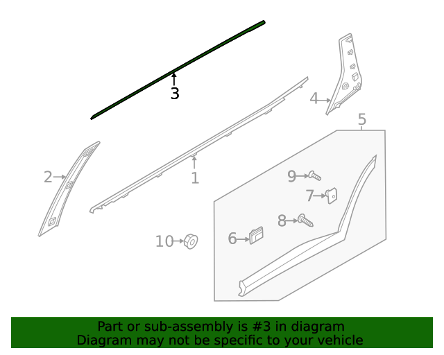 2020-2024 Hyundai Palisade Frame Molding 83860-S8000 | OEM Parts Online