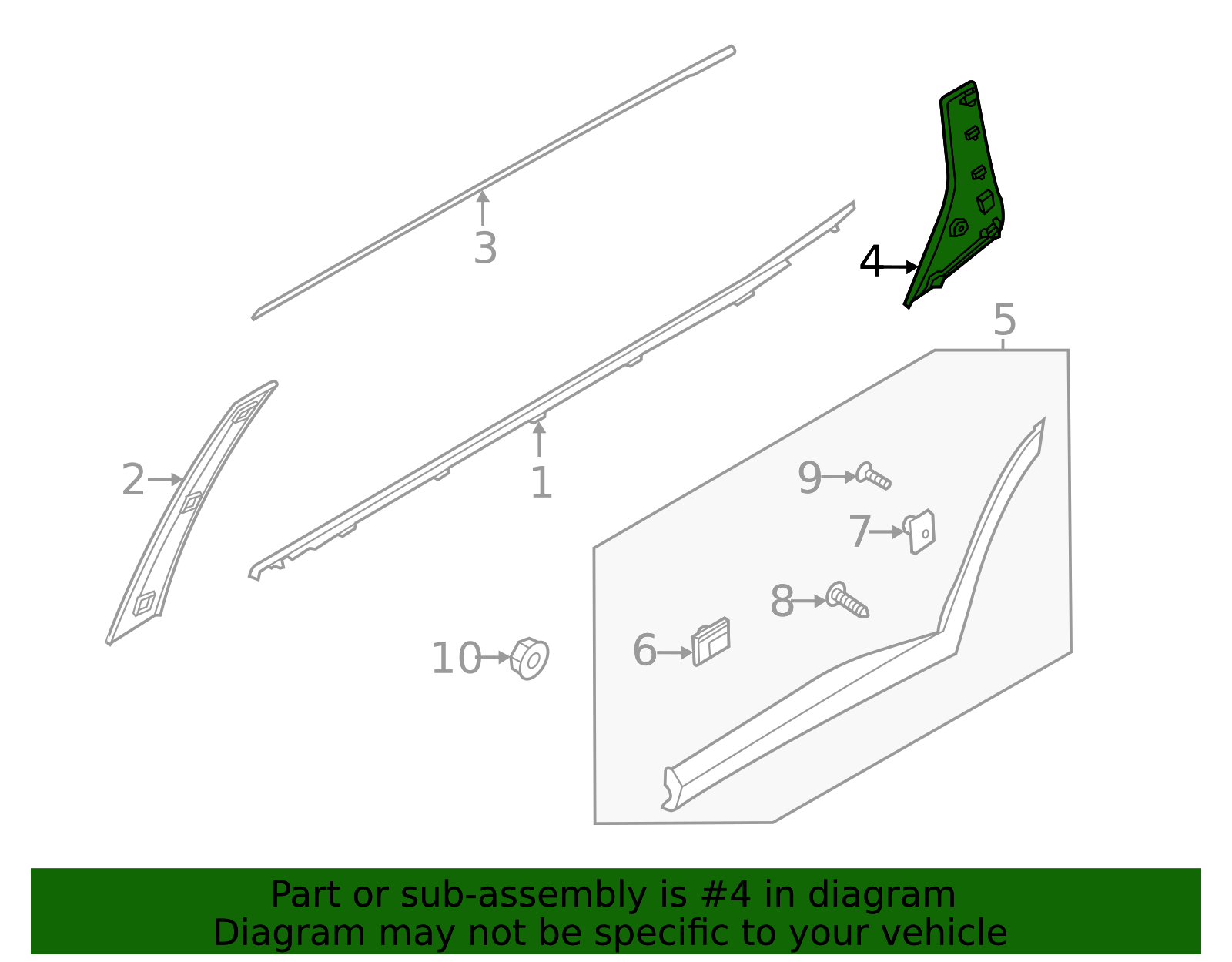 2020-2025 Hyundai Palisade Corner Molding 83280-S8000 | OEM Parts Online