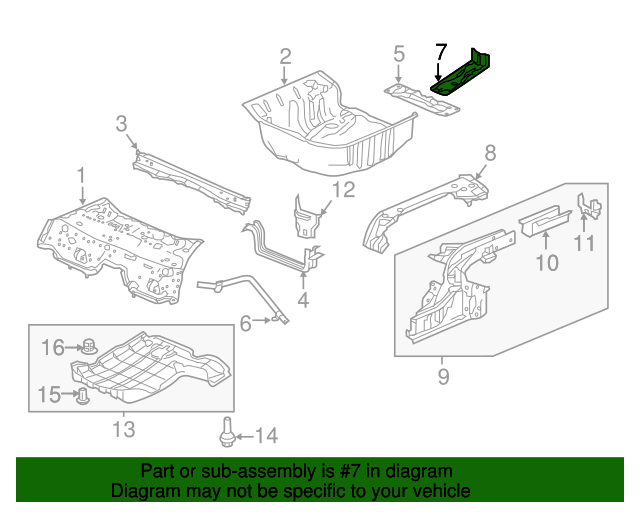 65513-T7W-A00ZZ - Stiffener, Rear Jack - 2016-2020 Honda HR-V | Honda ...