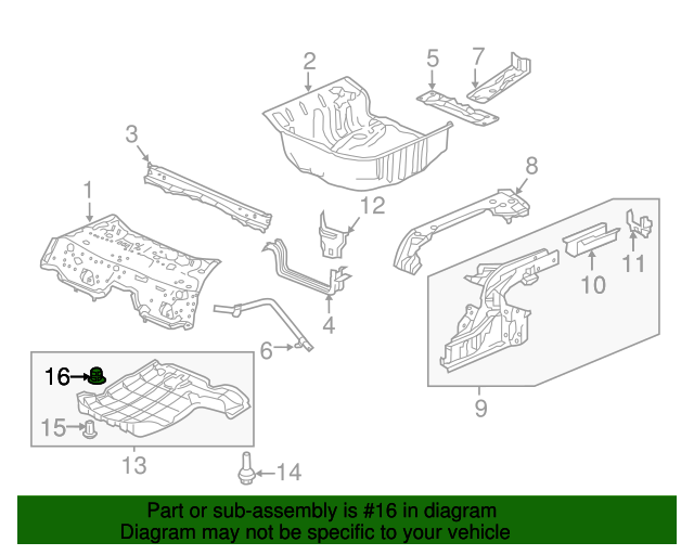 91506-T5A-003 - Retainer, Cover Clip (Lower) - 2015-2020 Honda ...