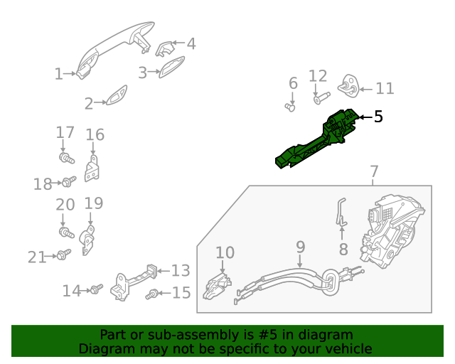 82665-M6000 - Handle Base 2019-2024 Kia Forte | Kia.Parts Store