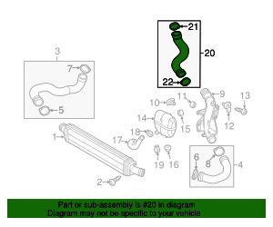 4G0-145-737-AP - Upper Hose 2016-2018 Audi | Audi OEM Parts