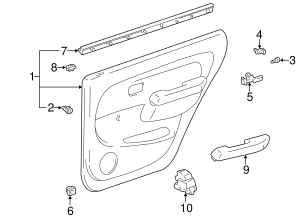 67630-35550-B0 - Trim Panel Assembly - 1998-2000 Toyota 4Runner ...