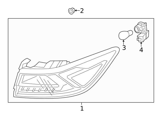 92402-F6020 - Tail Lamp Assembly 2017-2019 Kia Cadenza | Kia.Parts Store