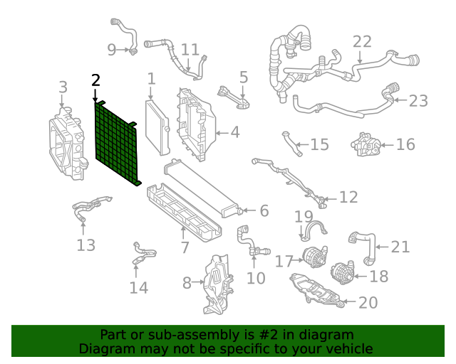 099-503-04-00 - Auxiliary Cooler Protector Mercedes-Benz USA Parts