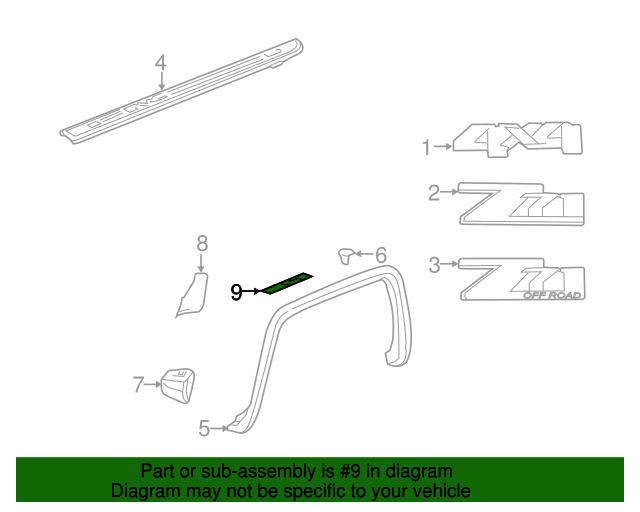 2014-2019 GMC Anthracite Driver Side Rear Pickup Box Paint Protector ...