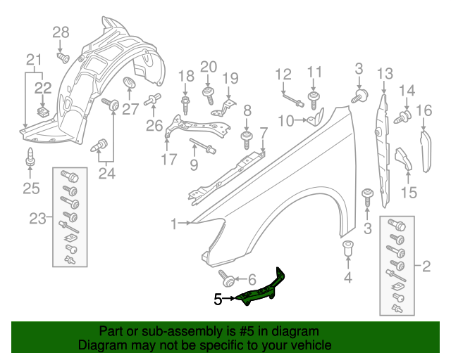 8V0-821-092-C - Front Bracket 2016-2018 Audi A3 Sportback e-tron | Audi ...