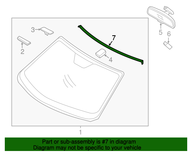 86131-2V000 - Windshield Molding 2012-2017 Hyundai Veloster ...
