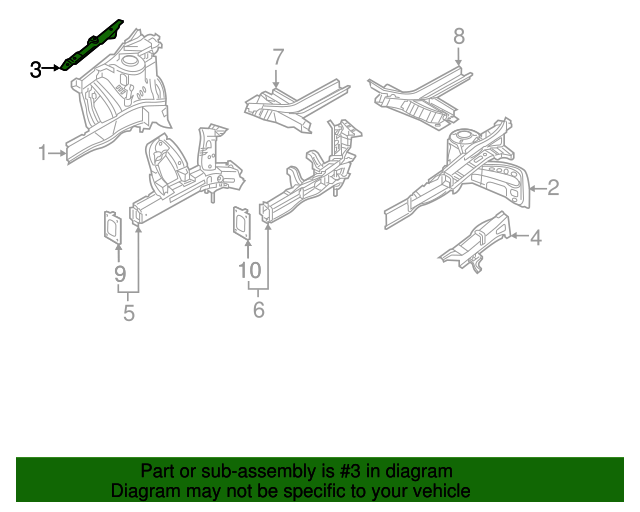 2019-2020 Hyundai Elantra Apron Reinforced 64543-F2500 | OEM Hyundai Parts