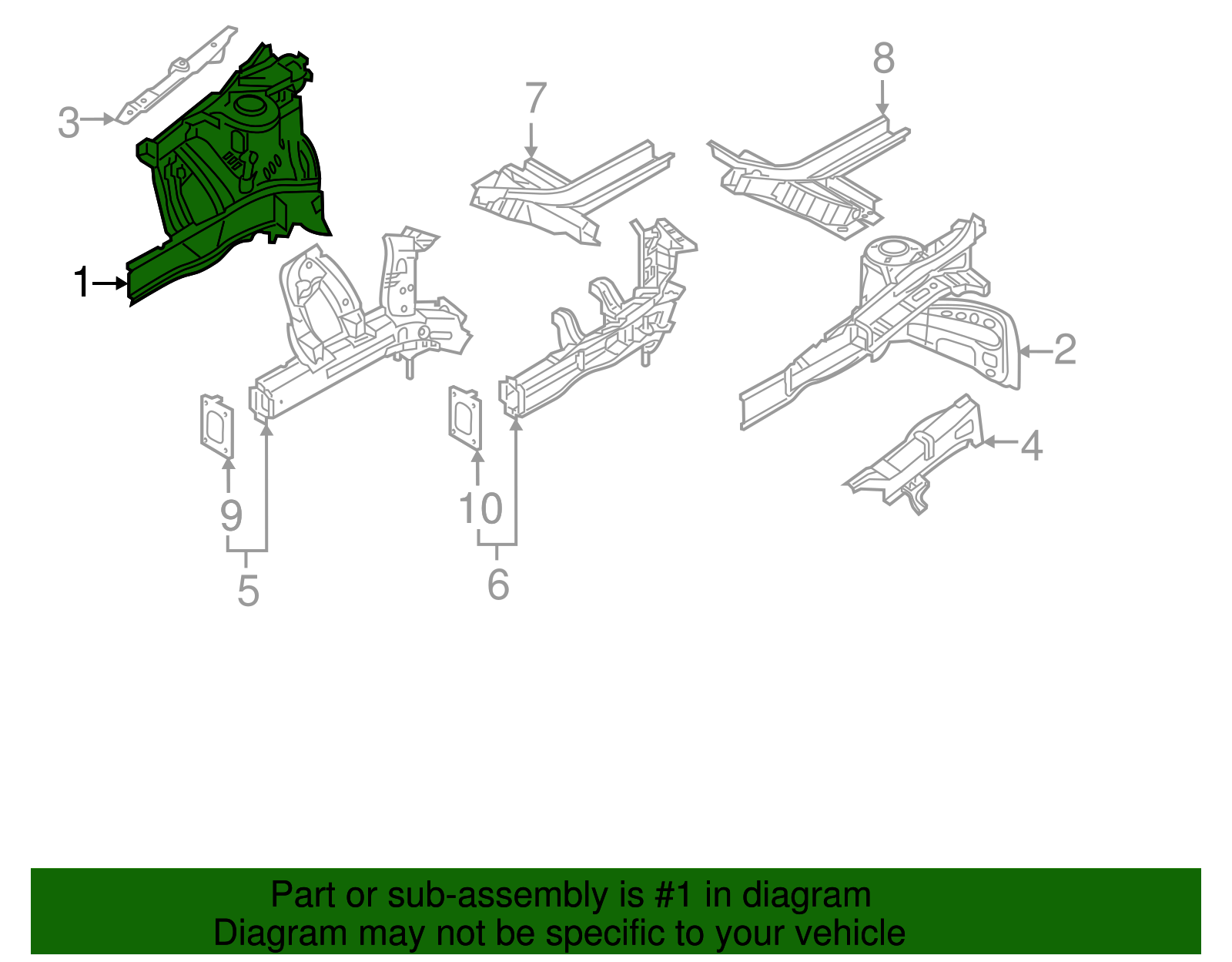 64502-F2500 - High-Quality Fender Apron Assembly for 2019-2020 Hyundai ...