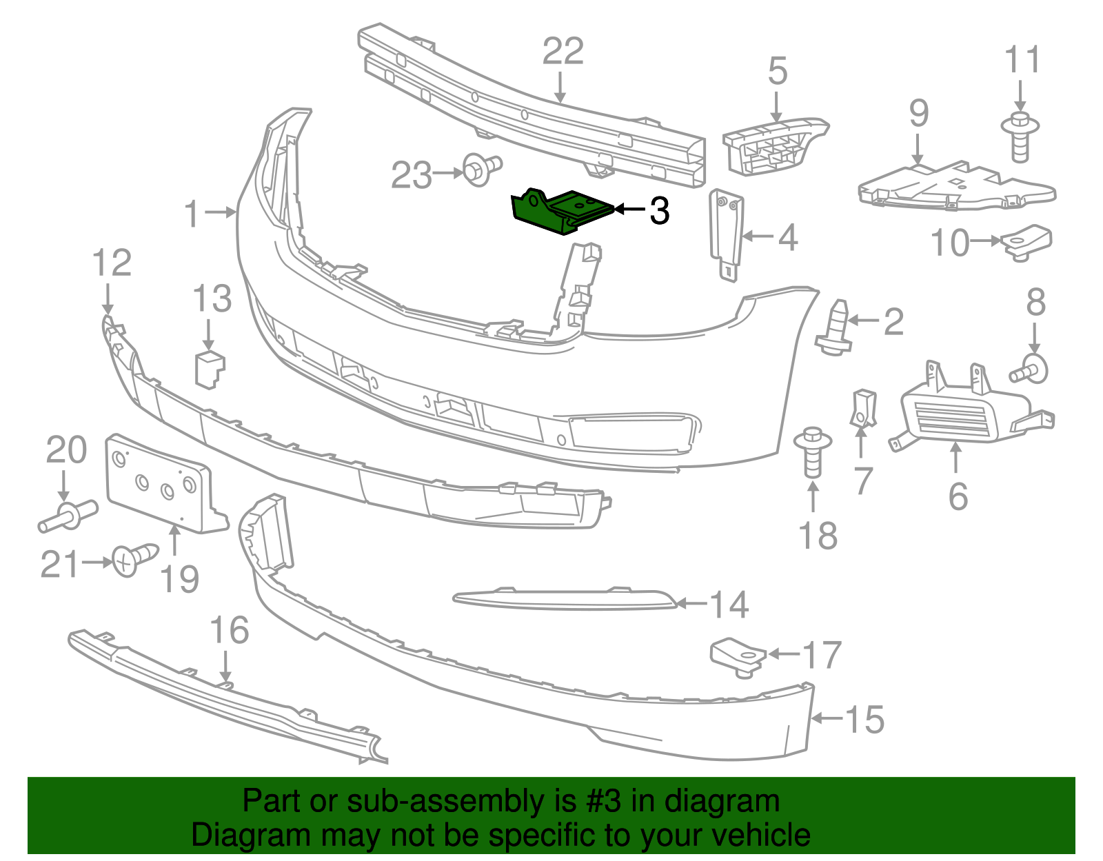 22936479 - OEM GM Bumper Cover Bracket | GMPartsCenter.net | GM Parts ...