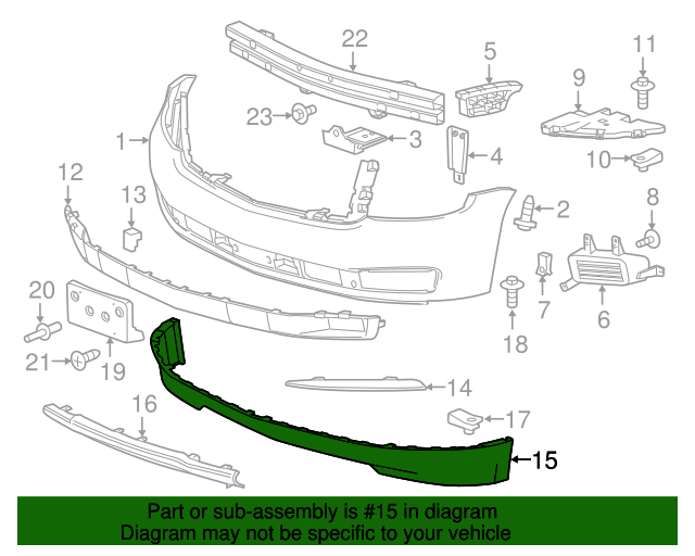 2015-2020 Chevrolet Radiator Air Lower Deflector 22936501 ...