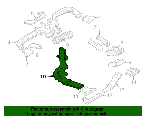2016-2023 BMW 2016-2023 BMW - Rear Duct 51-47-7-343-501 | BMW Parts ...