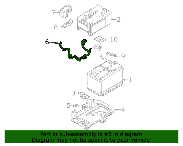 2020-2023 Hyundai Sonata Battery Cable 91850-L0110 | QuirkParts