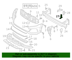 4M8-807-333 - Bumper Cover Support Rail 2019-2023 Audi ...