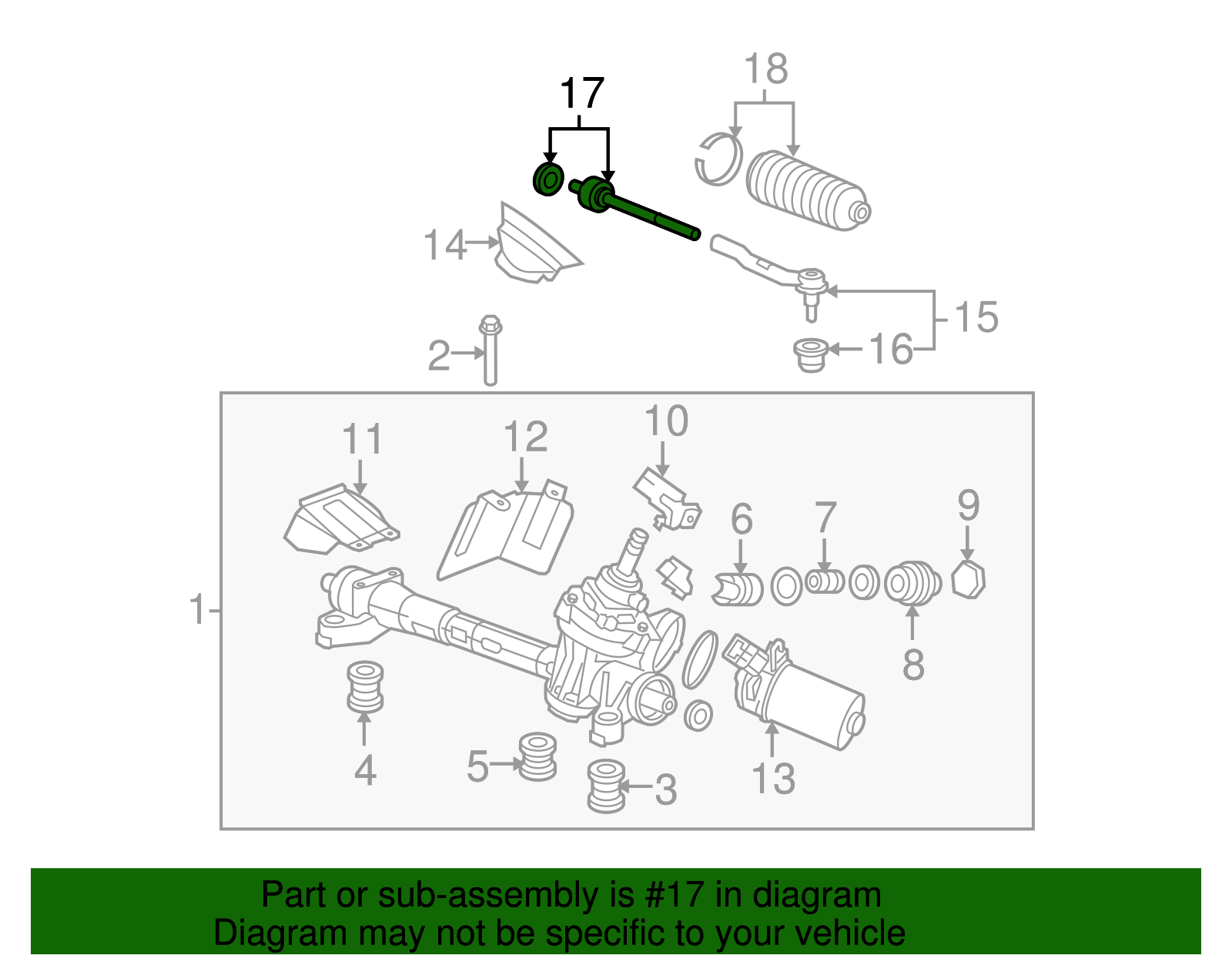53010-TF0-003 - Inner Tie Rod 2010-2014 Honda Insight | Honda Parts Online