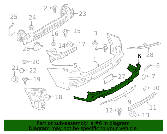51128078842 - 2019-2021 BMW X4 Lower Cover (51-12-8-078-842) | BMW of ...