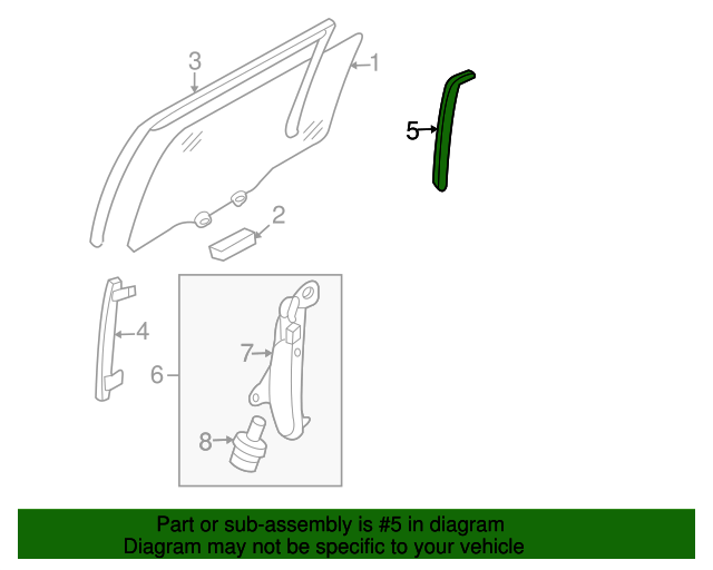 83560-4D000 - Rear Guide - 2006-2014 Kia Sedona | Kia Auto Parts