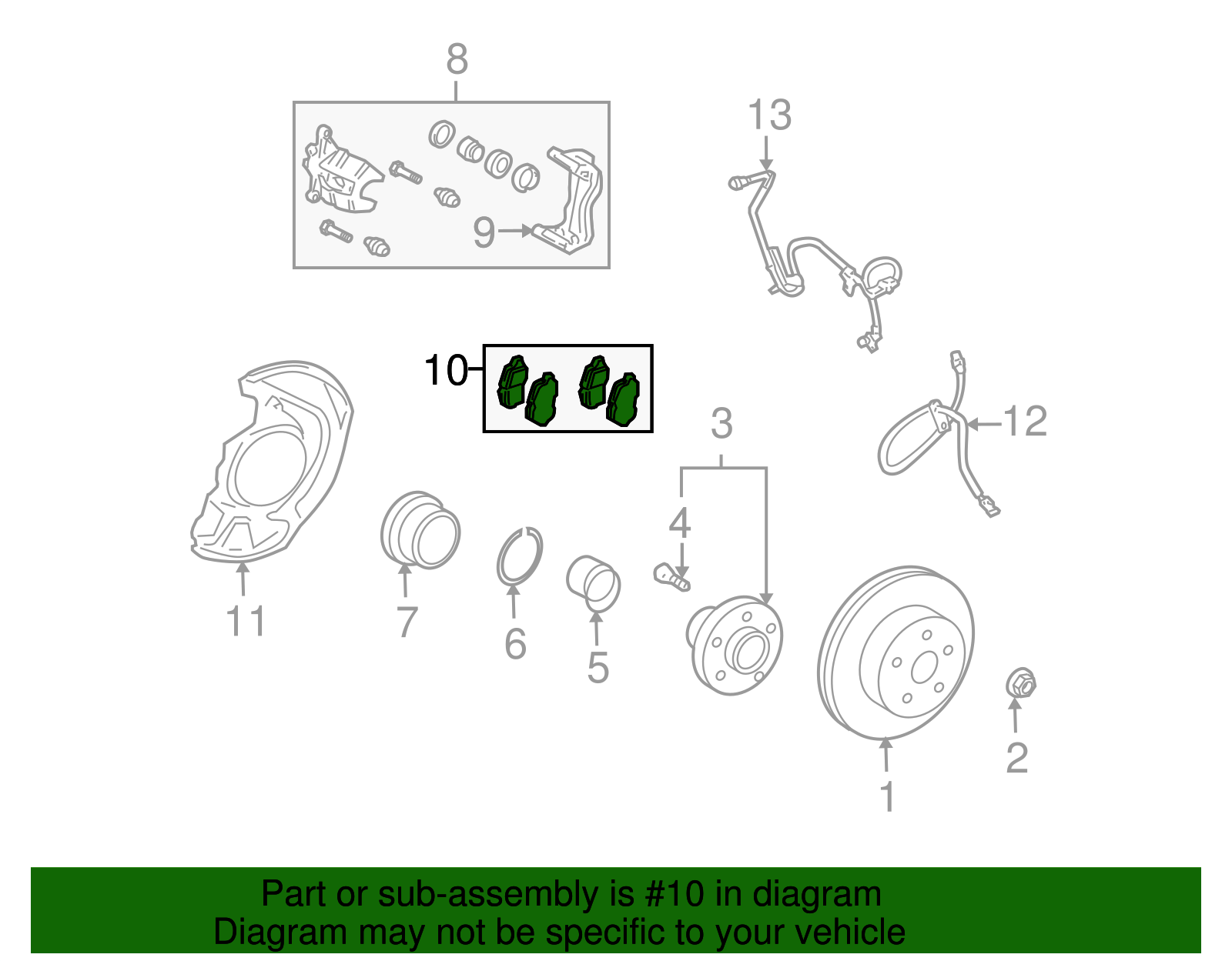 04465-0E010 - Disc Brake Pad Set 2010-2015 Lexus | Lexus of Stevens ...