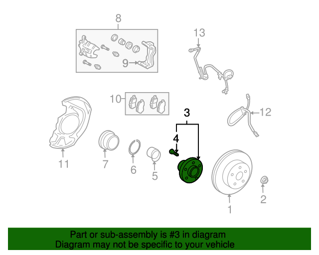 43502-0E030 - Front Hub For 2004-2015 Lexus | Lexus OE Parts