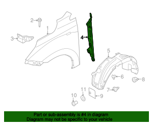 2010-2015 Hyundai Tucson Rear Insulator 84141-2S000 | QuirkParts
