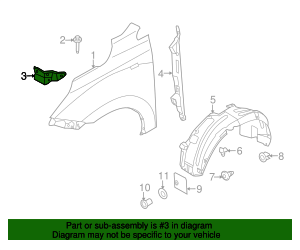 66317-2S000 - Fender Front Bracket - 2010-2015 Hyundai Tucson | World ...