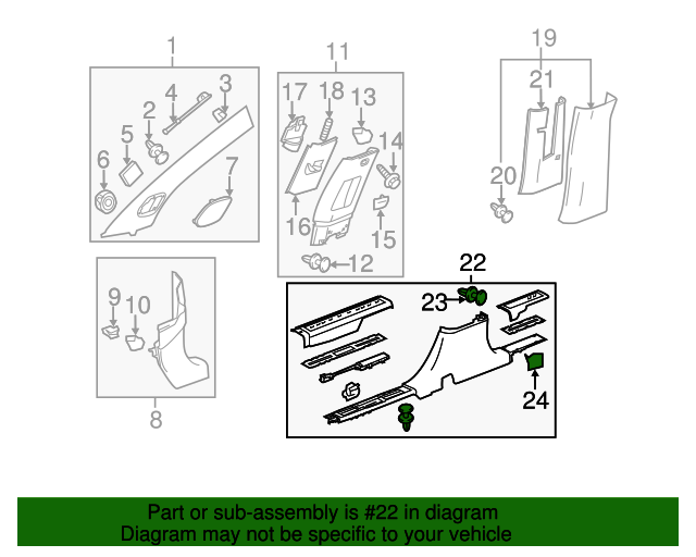 2010-2016 Cadillac SRX Driver Side Door Sill Plate in Titanium with ...