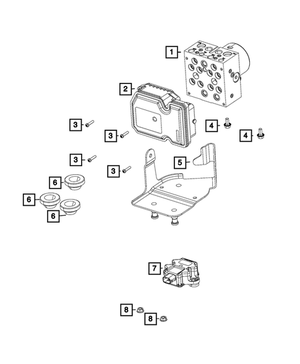 2018-2020 Mopar Anti-Lock Brake System Module 68442478AB | Mopar eStore