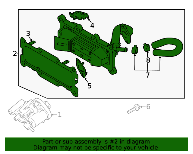 2021-2024 Hyundai Exhaust Gas Recirculation (EGR) Cooler 28460-2S000 ...