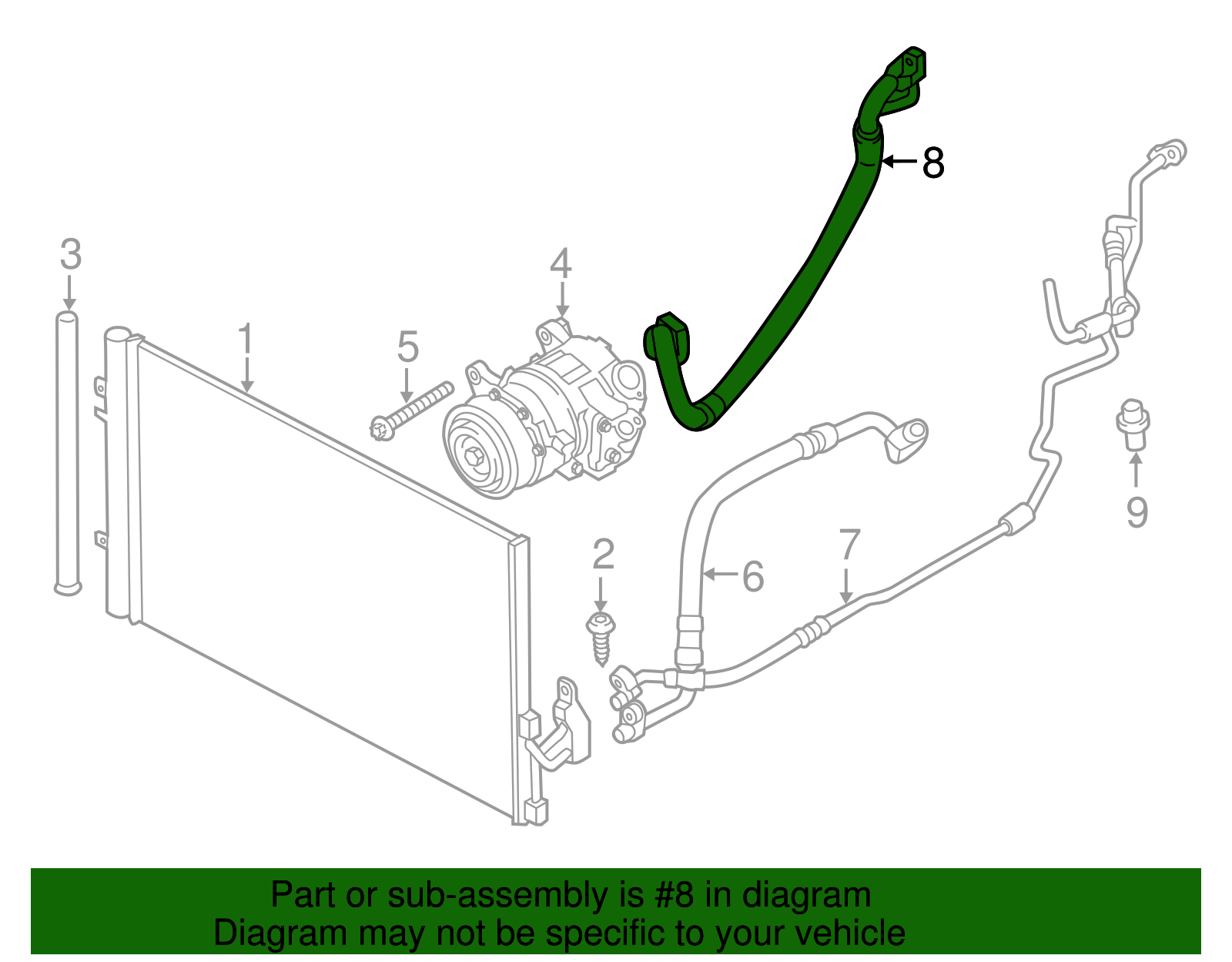 64539228236 - 2013-2017 BMW AC Hoses (64-53-9-228-236) | BMW of South ...