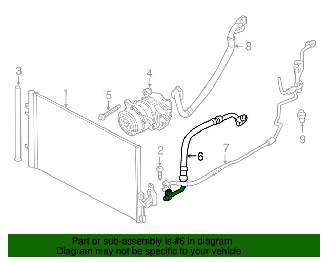 64539228235 - 2013-2017 BMW AC Hoses (64-53-9-228-235) | BMW of South ...