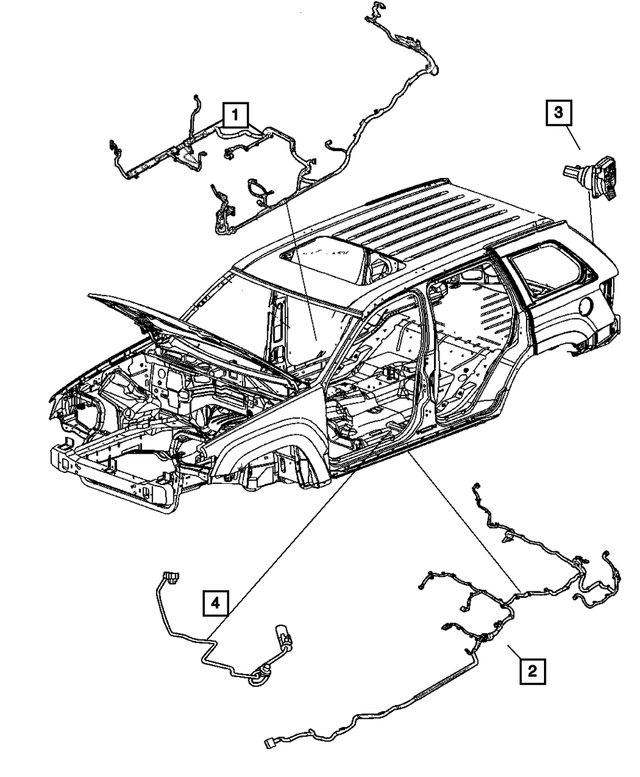 2007 Jeep Grand Cherokee Body Wiring 4854685AB | Mopar Estores