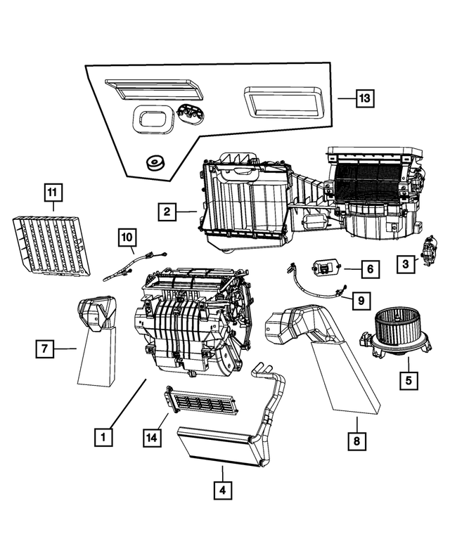 MOPAR GENUINE BLOWER MOTOR HOUSING - 68004207AA - 68004207AA | Mopar ...
