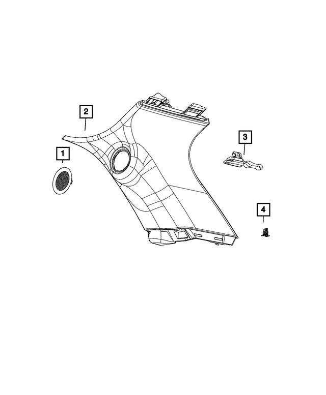 2022 Jeep Grand Cherokee WK Speaker Grille, Right 6XK70HL1AB | Mopar eStore