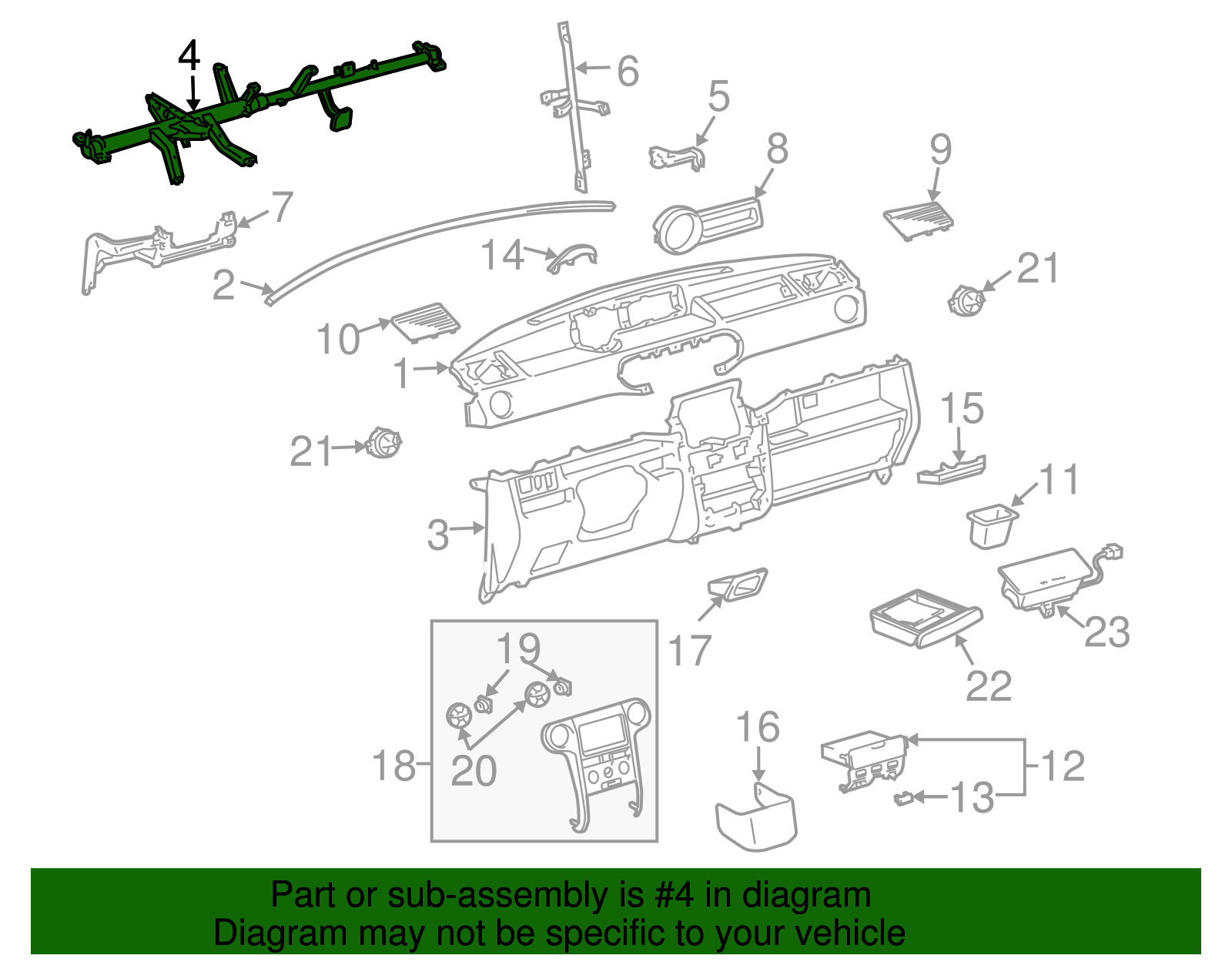 Toyota Reinforcement Part# 5533052320 | Toyota Of Colorado Springs Parts