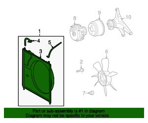 16711-0S011 - Shroud Assembly - 2007-2022 Toyota | OEM Genuine Toyota Parts