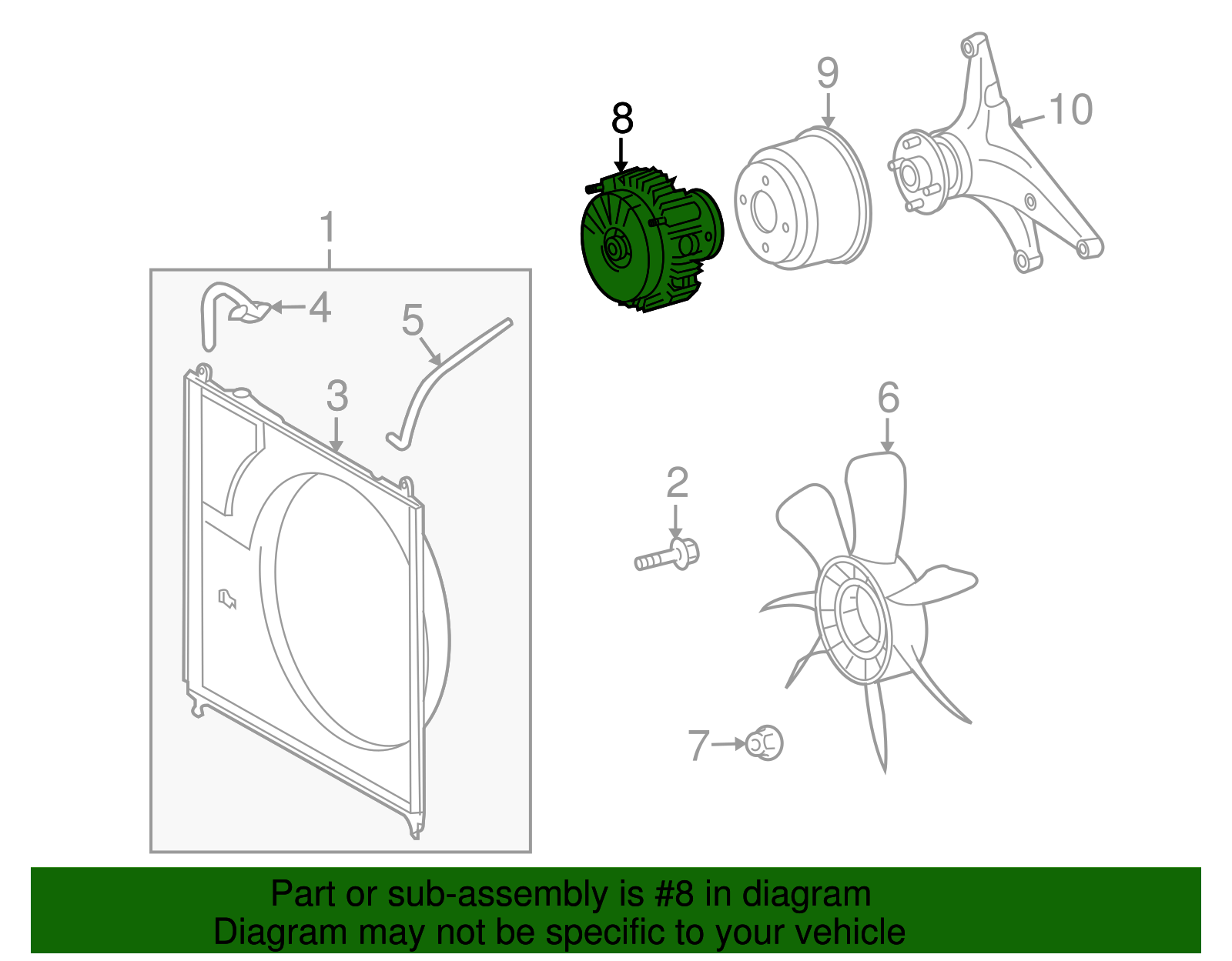 2007-2022 Toyota Engine Cooling Fan Clutch 16210-38071 | OEM Parts Online