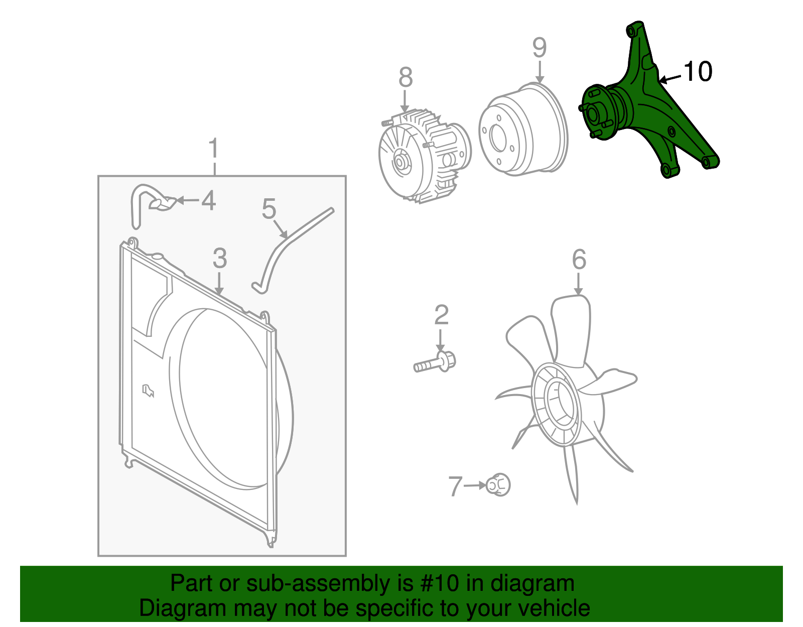 2007-2022 Toyota Fluid Coupling Bracket 16380-0S010 | Toyota Parts Center
