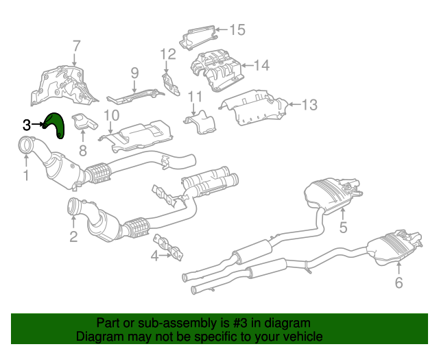 2015-2020 Mercedes-Benz Converter & Pipe Front Bracket 222-490-02-40 ...